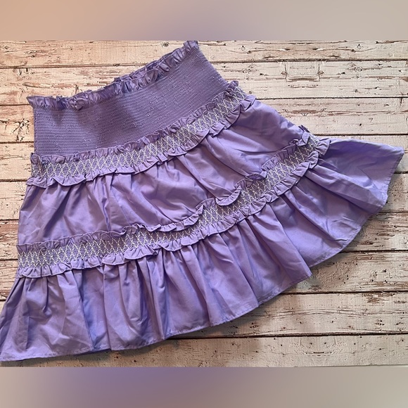 Gab & Kate | Skirts | Nwt Gab Kate Ruffle Skirt M Purple | Poshmark